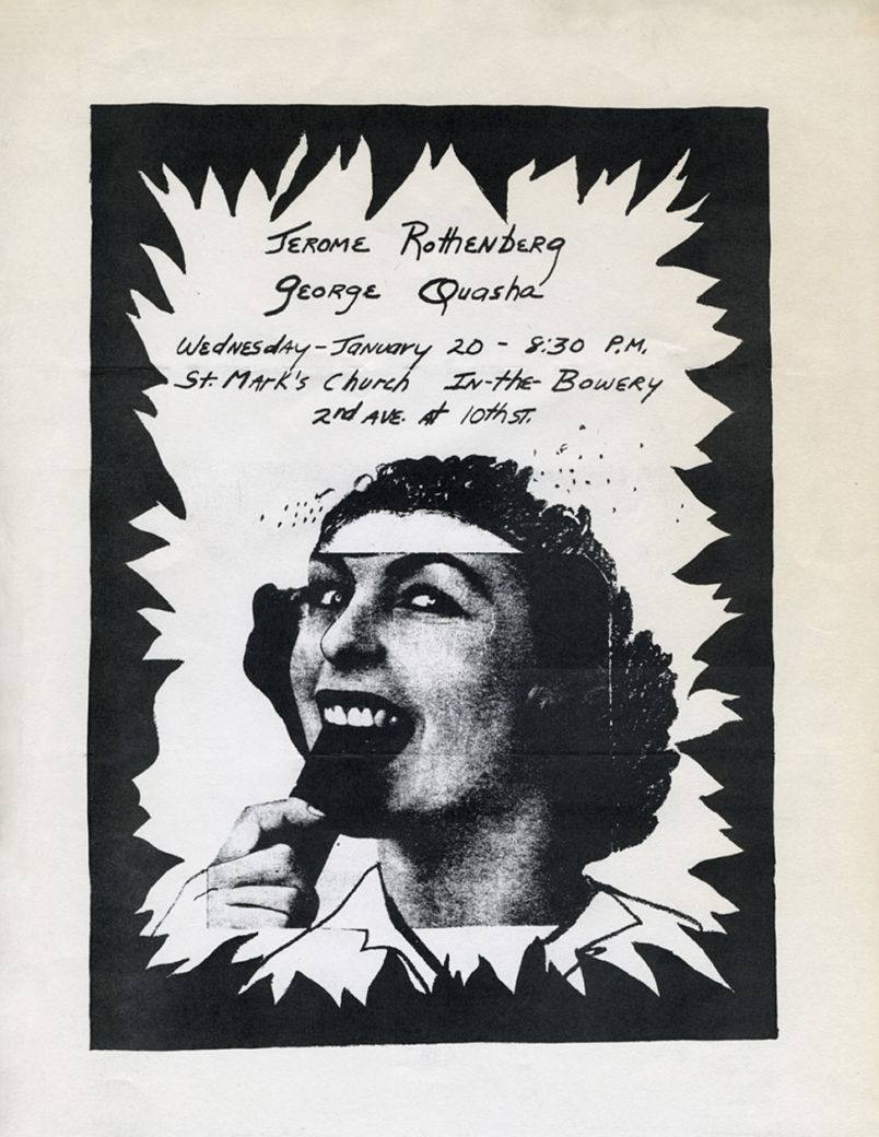 Jerome Rothenberg and George Quasha reading at the Poetry Project ...